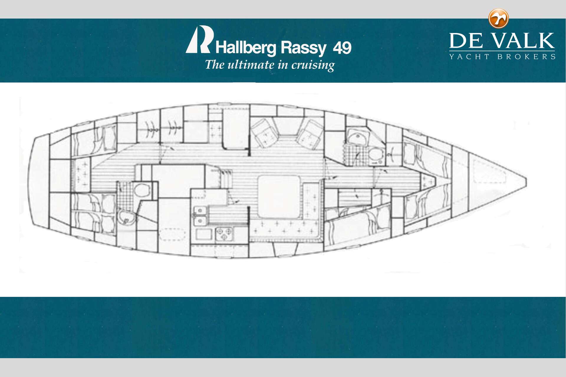 HALLBERG RASSY 49 sailing yacht for sale | De Valk Yacht broker